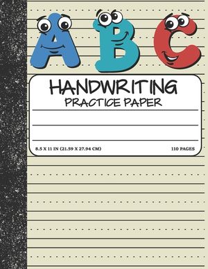 Handwriting Practice Paper: Dotted Mid-lines 110 Pages Uppercase and ...