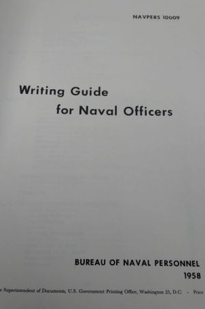Writing Guide for Naval Officers