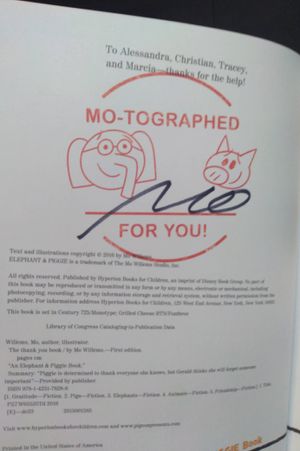 The Thank You Book (An Elephant and Piggie Book)