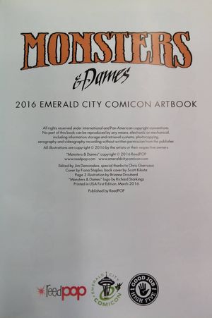 Monsters & Dames 2016 Emerald City Comiccon Artbook